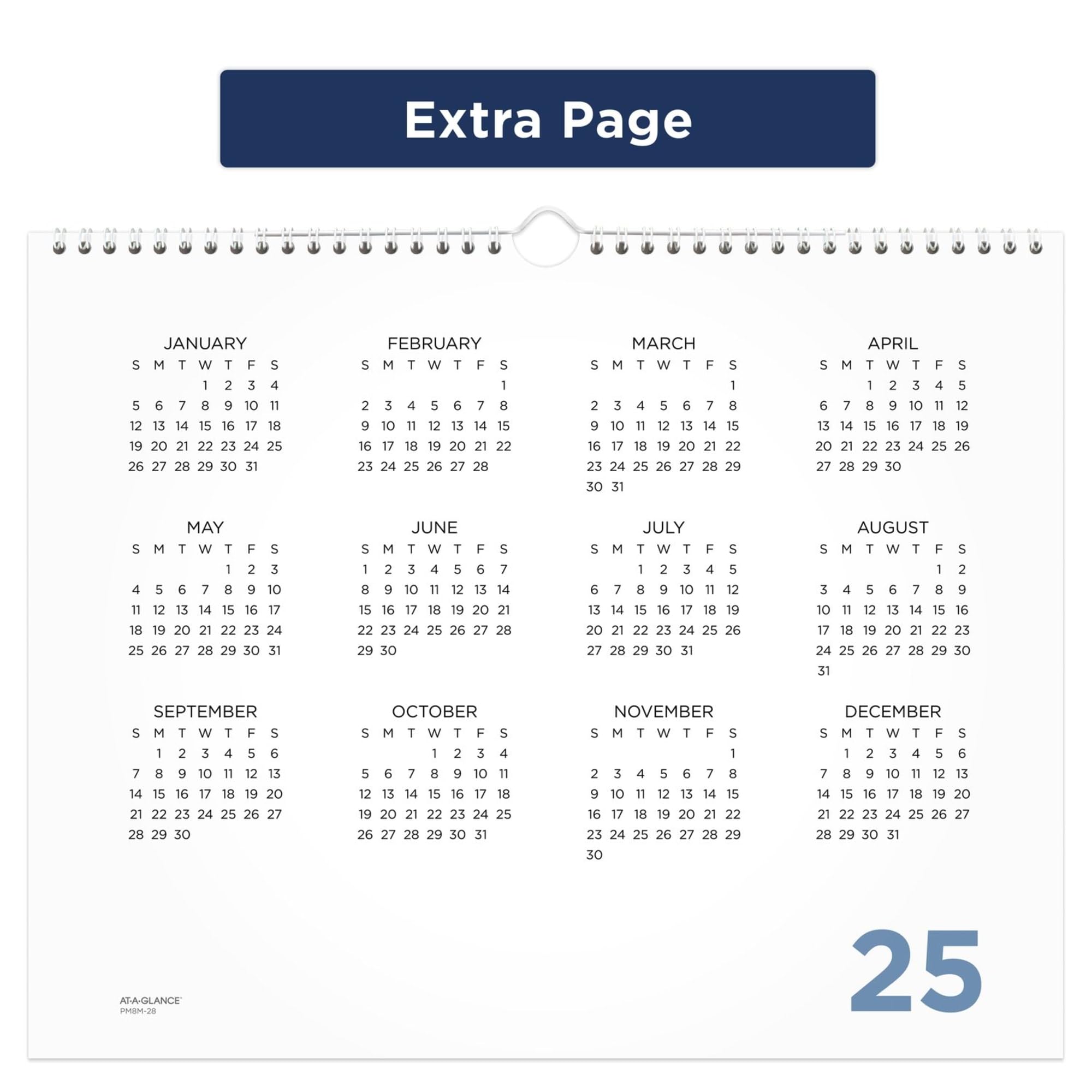 2024 AT-A-GLANCEĀ® Monthly Wall Calendar, 15" x 12", January to December 2024, PM8M28