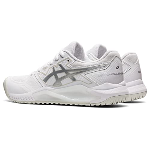 ASICS Women's Gel-Challenger 13 Tennis Shoes, 8.5, White/Pure Silver