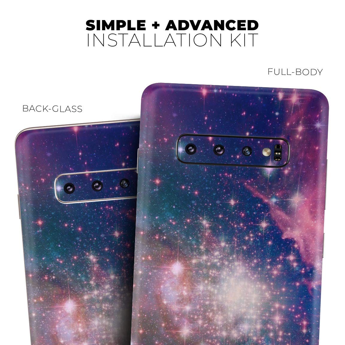 DesignSkinz Vibrant Sparkly Pink Space Protective Vinyl Decal Wrap Skin Cover Compatible with The Samsung Galaxy S20 (Screen Trim & Back Glass Skin)