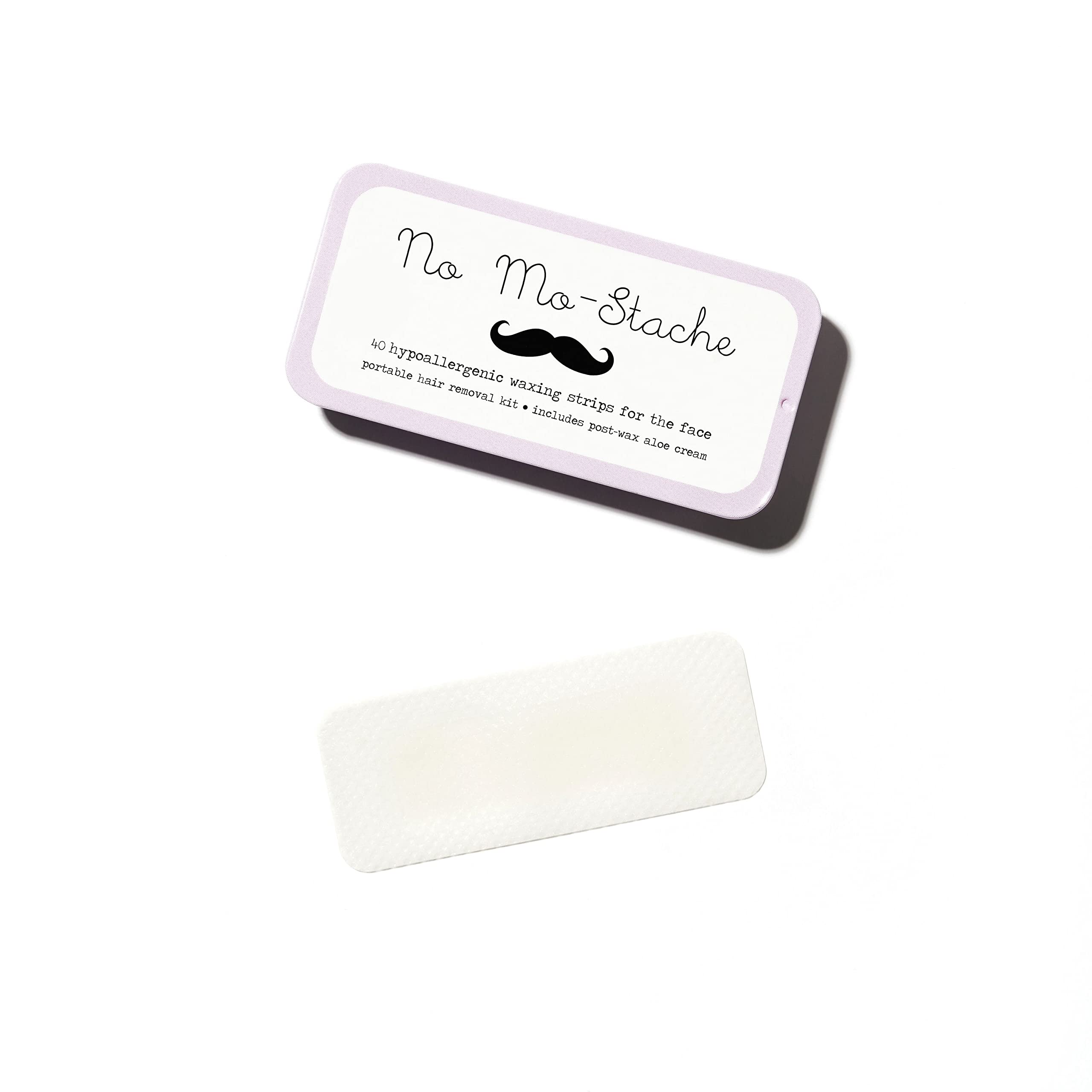 No Mo-Stache 2 Pack Wax Strips - 40 Count Value Pack Waxing Strips for Long Term Hair Waxing