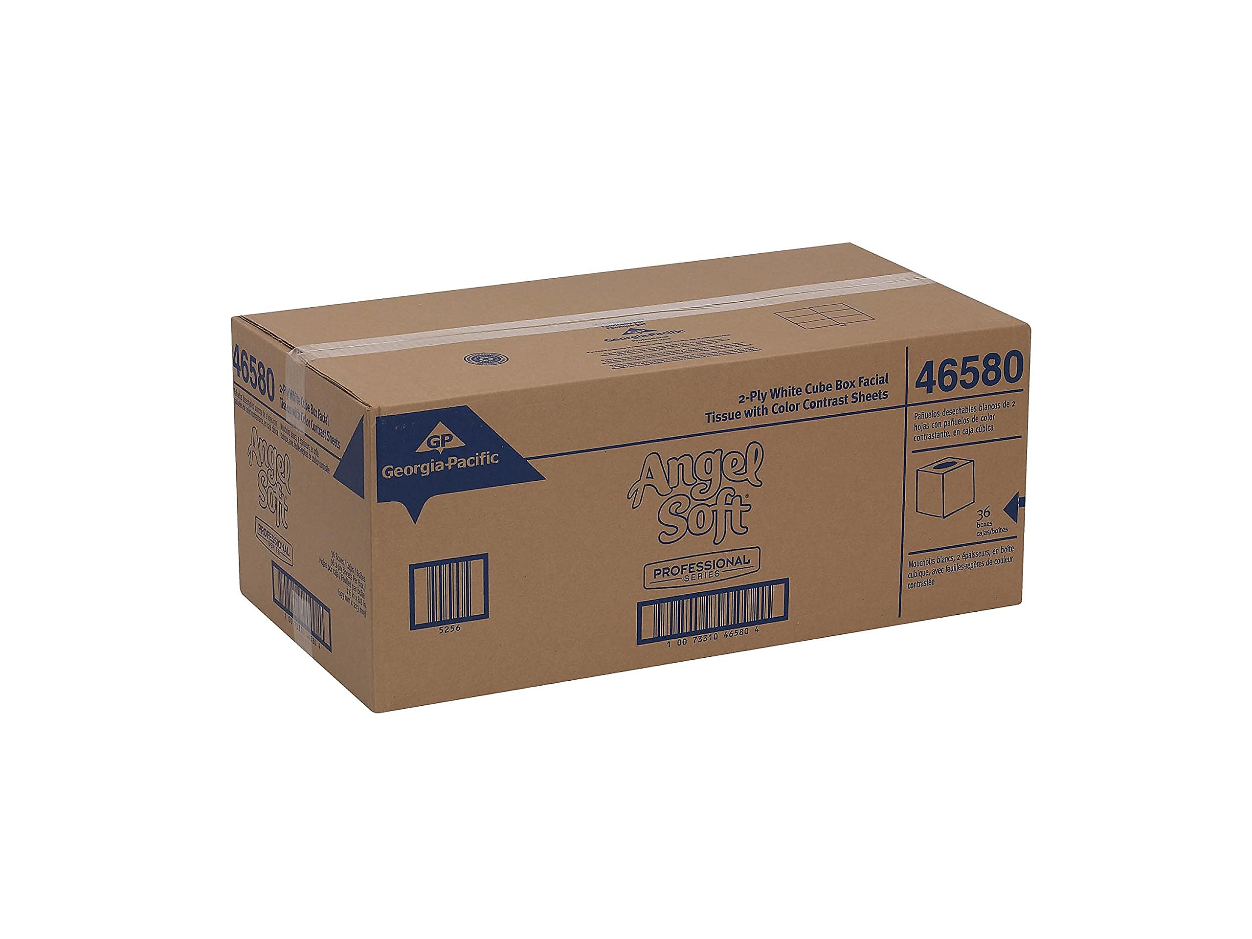 Angel Soft Georgia Pacific 46580CT Premium Facial Tissue in Cube Box, 96 Sheets/Box, 36 Boxes/Carton