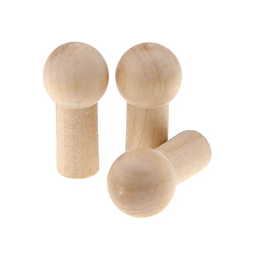 Creative-Idea 10 Pack Adhesive Hooks Wooden Hat Hooks Storage Wall Mounted Coat Hanging Hook Towel Keys Door Wardrobe Closet Kitchen Bathroom