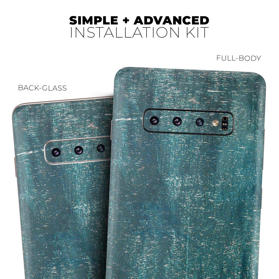 DesignSkinz Aged Green Paint Surface Protective Vinyl Decal Wrap Skin Cover Compatible with The Samsung Galaxy S20 (Screen Trim & Back Glass Skin)