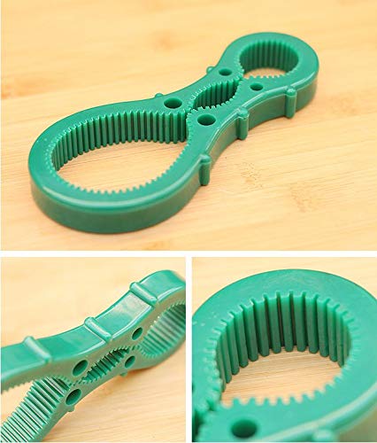 3 in 1 Silicone Multi-function Jar Opener Bottle Opener Anti-slip Bottle Lid Opener Kitchen Twist Tool Opener for Various of Kitchen Cans, Bottles Pops for Weak Hands and Seniors with Arthritis - Blue