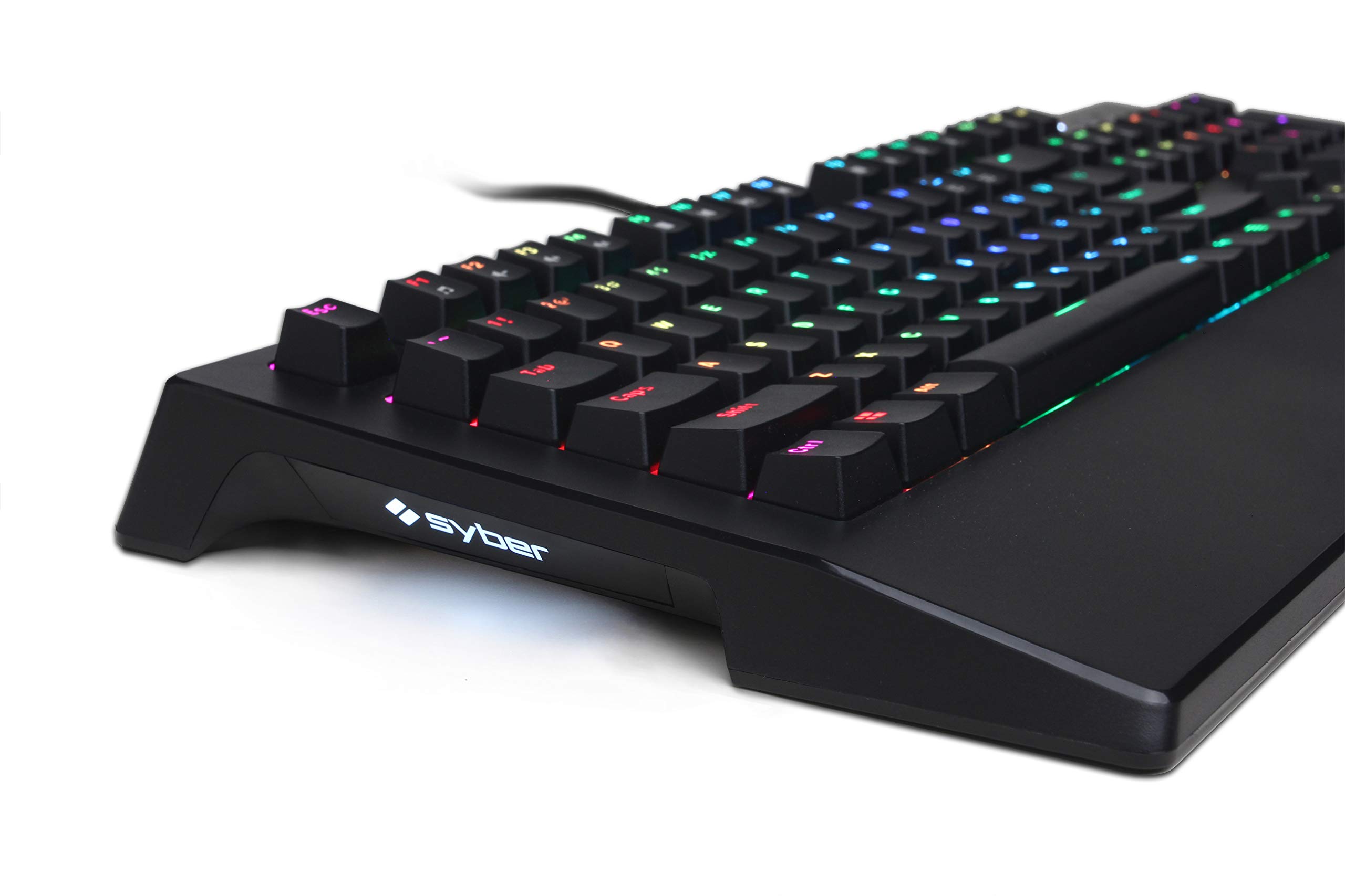 CyberpowerPC Syber K1 SKMBL200 RGB Mechanical Gaming Keyboard with Kontact Blue (Clicky) Mechanical Switches