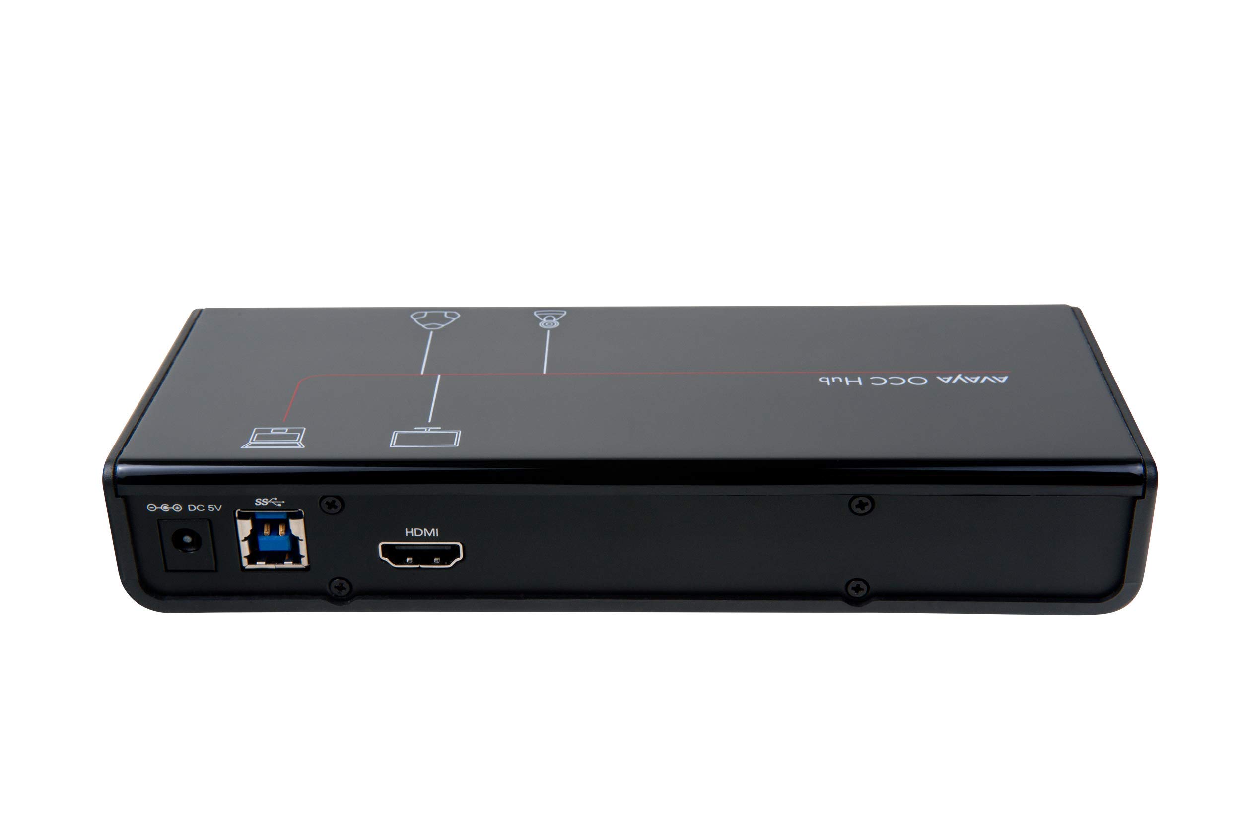 Avaya One Cable Connect Hub - USB/HDMI 3-Port Hub for Laptops, Monitors, Speakers - Plug and Play - Black