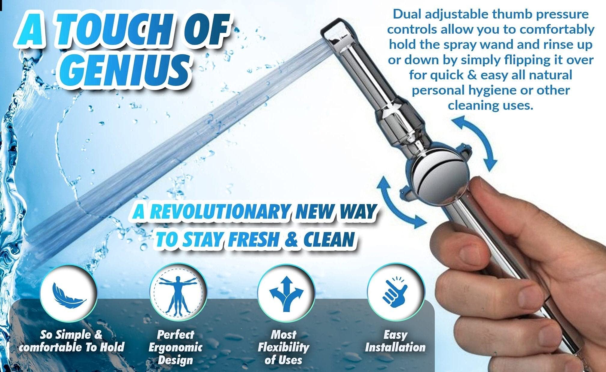 Aquaus SprayMate & Aquaus 360 Premium Diaper Sprayer for Toilet Bundle (ABS Polymer Sprayer)