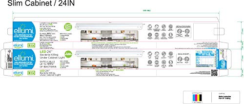 Brilli Wellness Lighting 20755-000 Bright Clean Antimicrobial Under Cabinet LED Light Fixture, 24", White