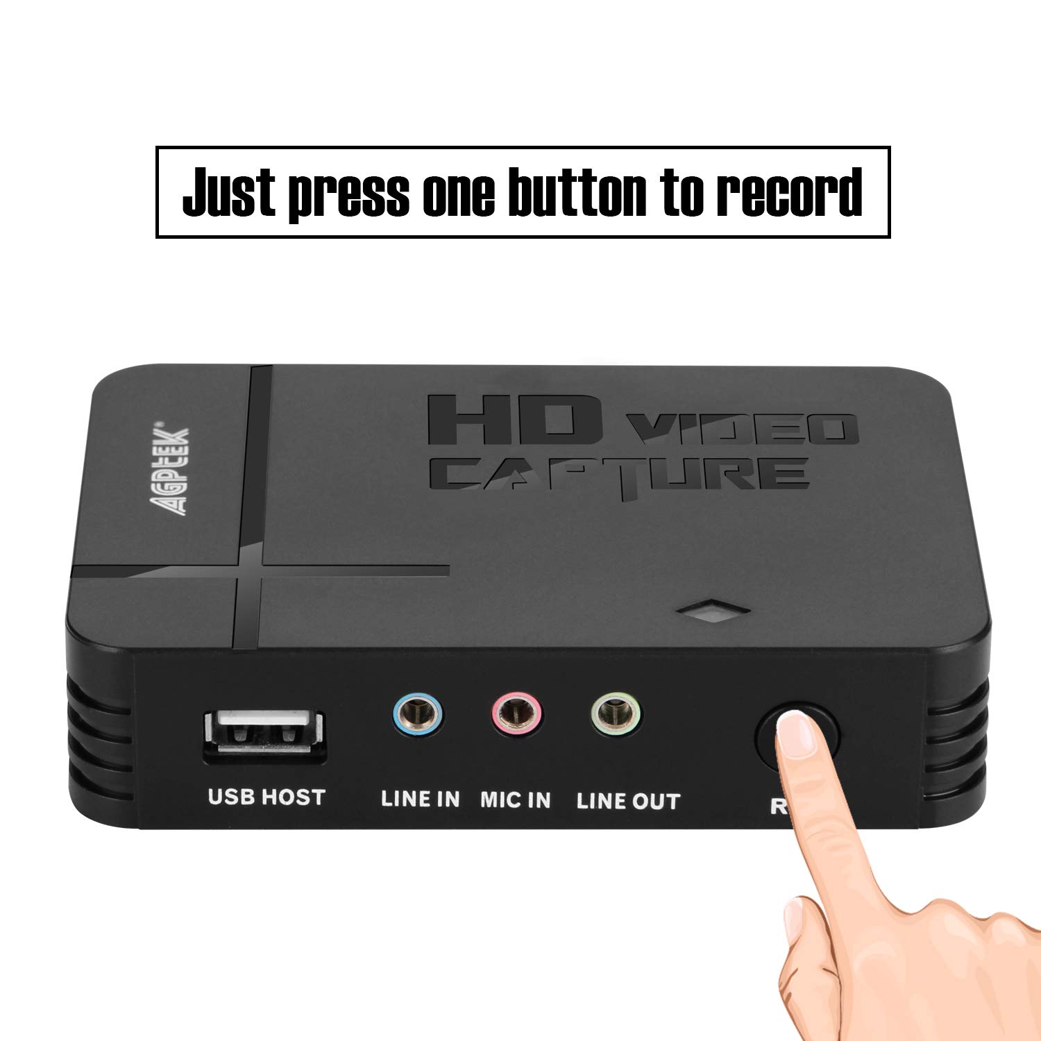 AGPTEK HD Game Capture Video Capture 1080P HDMI/AV Recorder Xbox 360&One/ PS3 PS4,Support Mic in with Both HDMI and AV Input