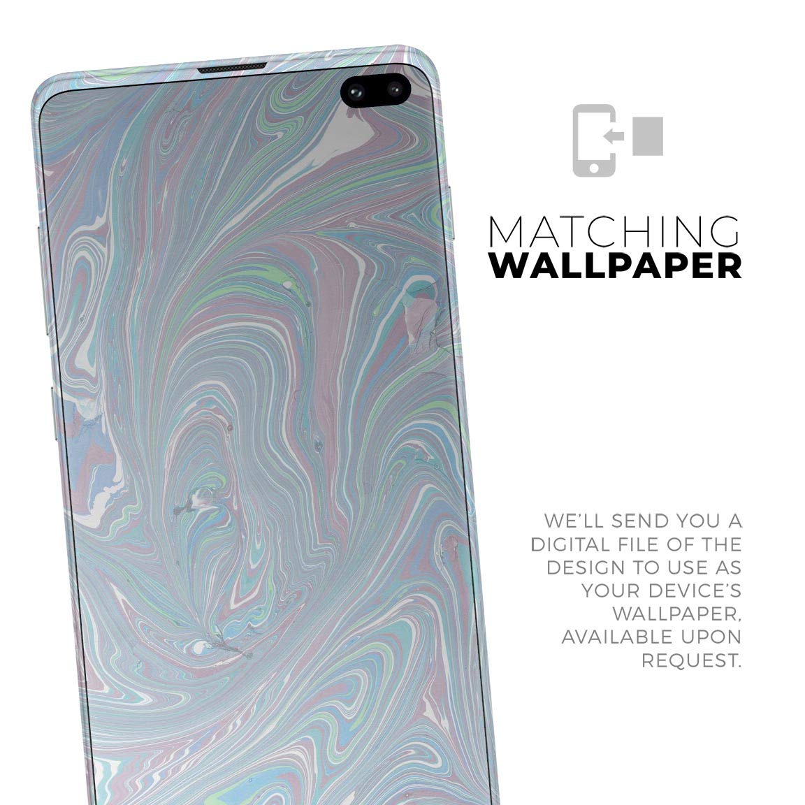 DesignSkinz Marbleized Swirling Color Passion Protective Vinyl Decal Wrap Skin Cover Compatible with The Samsung Galaxy S20 (Screen Trim & Back Glass Skin)