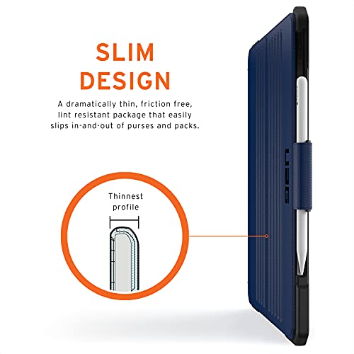 URBAN ARMOR GEAR UAG iPad Pro 12.9" (6th Gen 2022, 5th Gen 2021) Case Blue Cobalt Metropolis Rugged Heavy Duty Protective Cover Multi-Angle Viewing Folio Stand with Pencil Holder