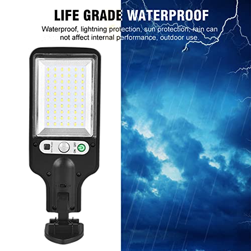3 Modes IP65 Waterproof Durable Outdoor Solar Powered Street Lights Dusk to Dawning with Motion Sensor LED Floods Light for Yards, Farms,Parking Lot, Drive-Way (A)