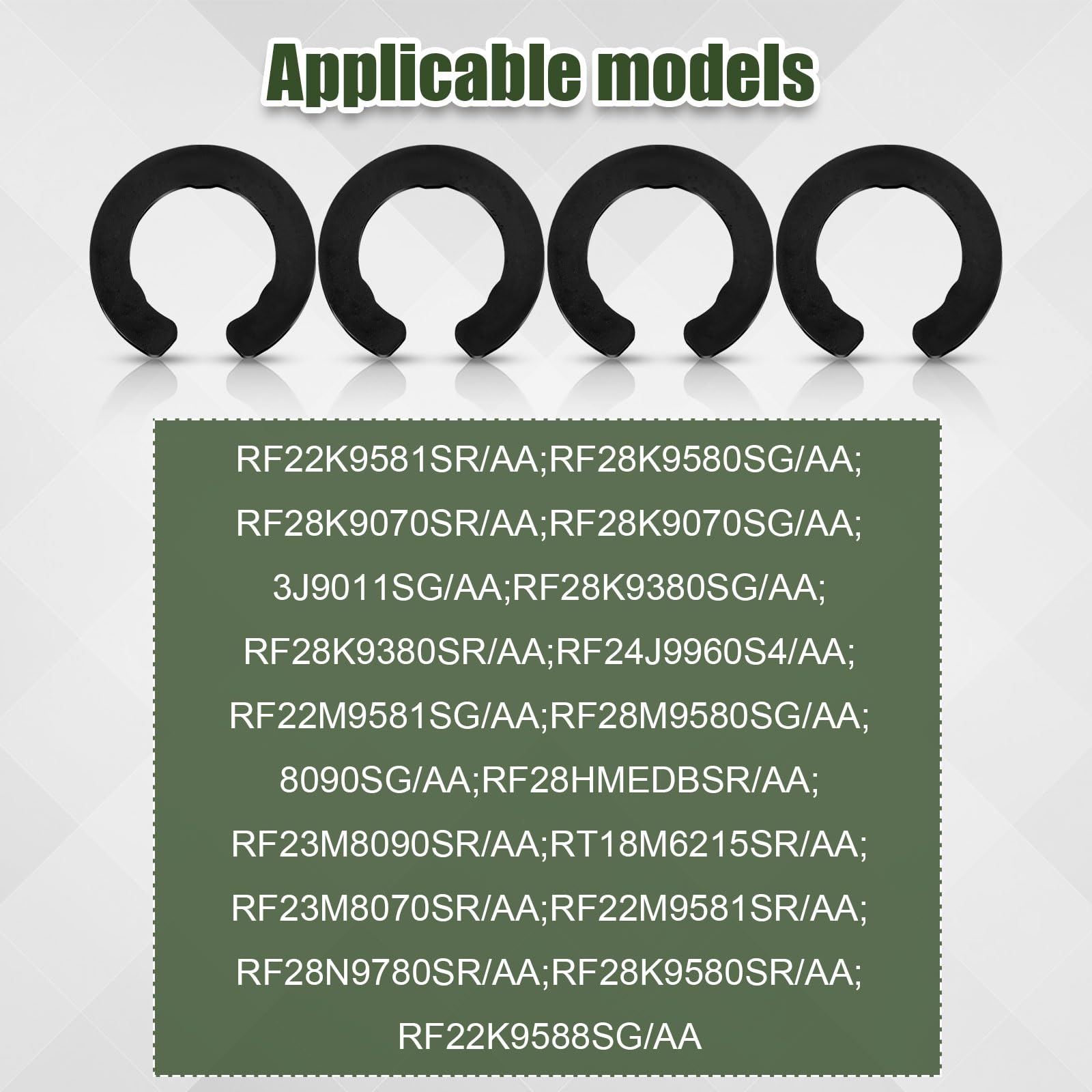 4pcs Refrigerator Door Hinge Shims, DA99-04158A Fridge Door Height Adjustment Kits Replace DA60-00314C PS6448337 AP5668209 3282540 for Samsung Refrigerator Parts