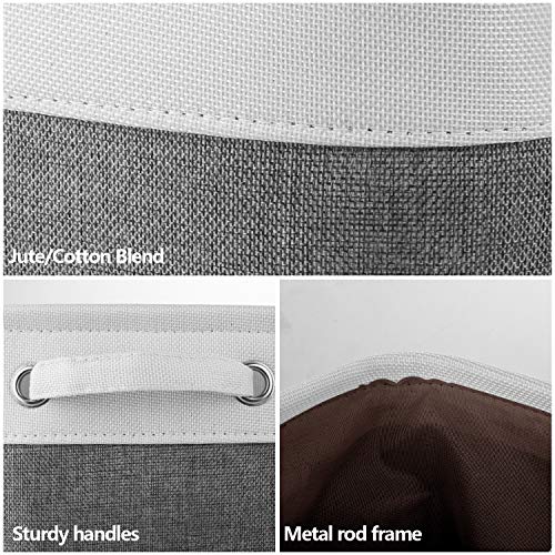 Awekris Large Storage Basket Bin Set [3-Pack] Storage Cube Box Foldable Canvas Fabric Collapsible Organizer With Handles For Home Office Closet Toys Clothes Kids Room Nursery