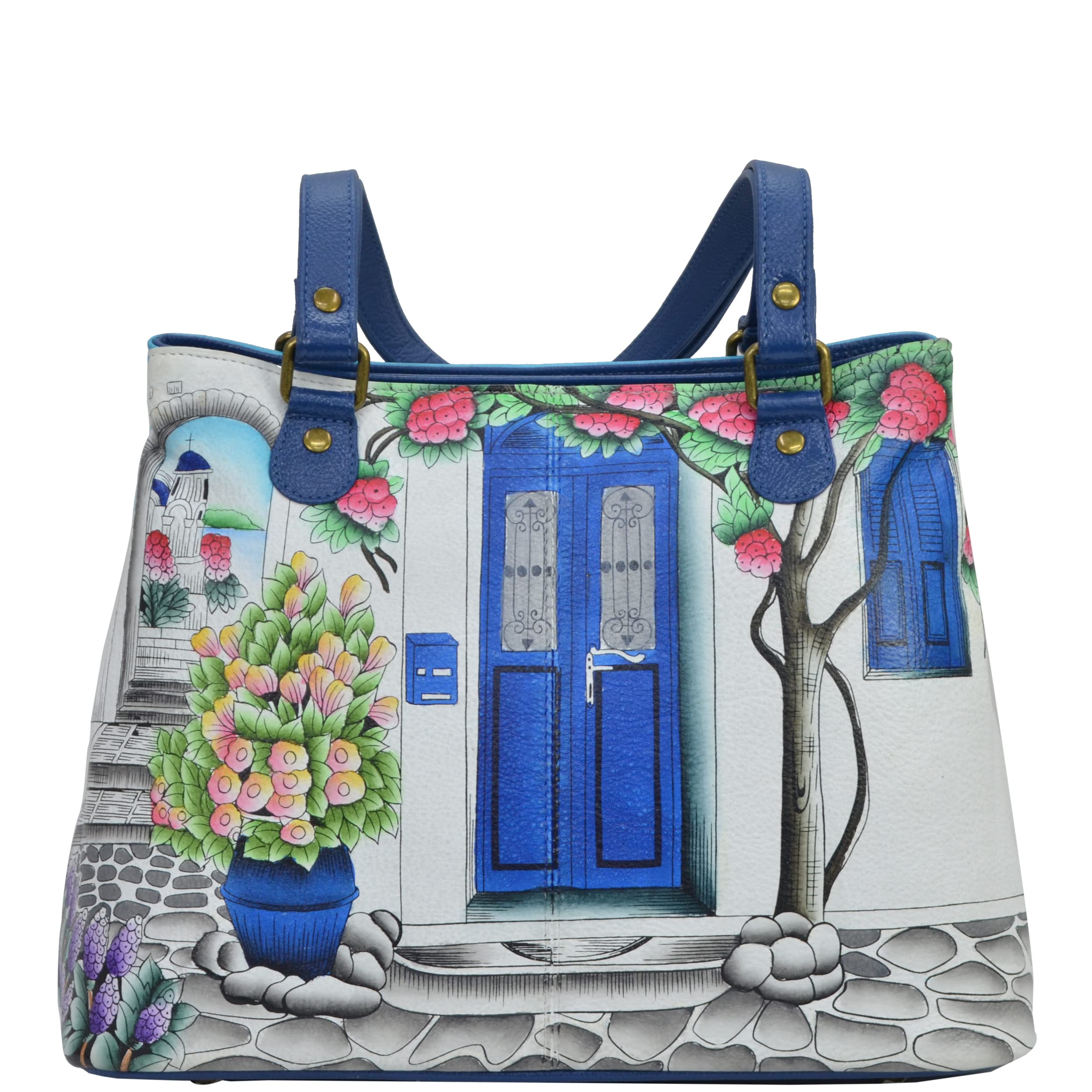 Anna by Anuschka Women’s Leather Shoulder Satchel, Magical Greece