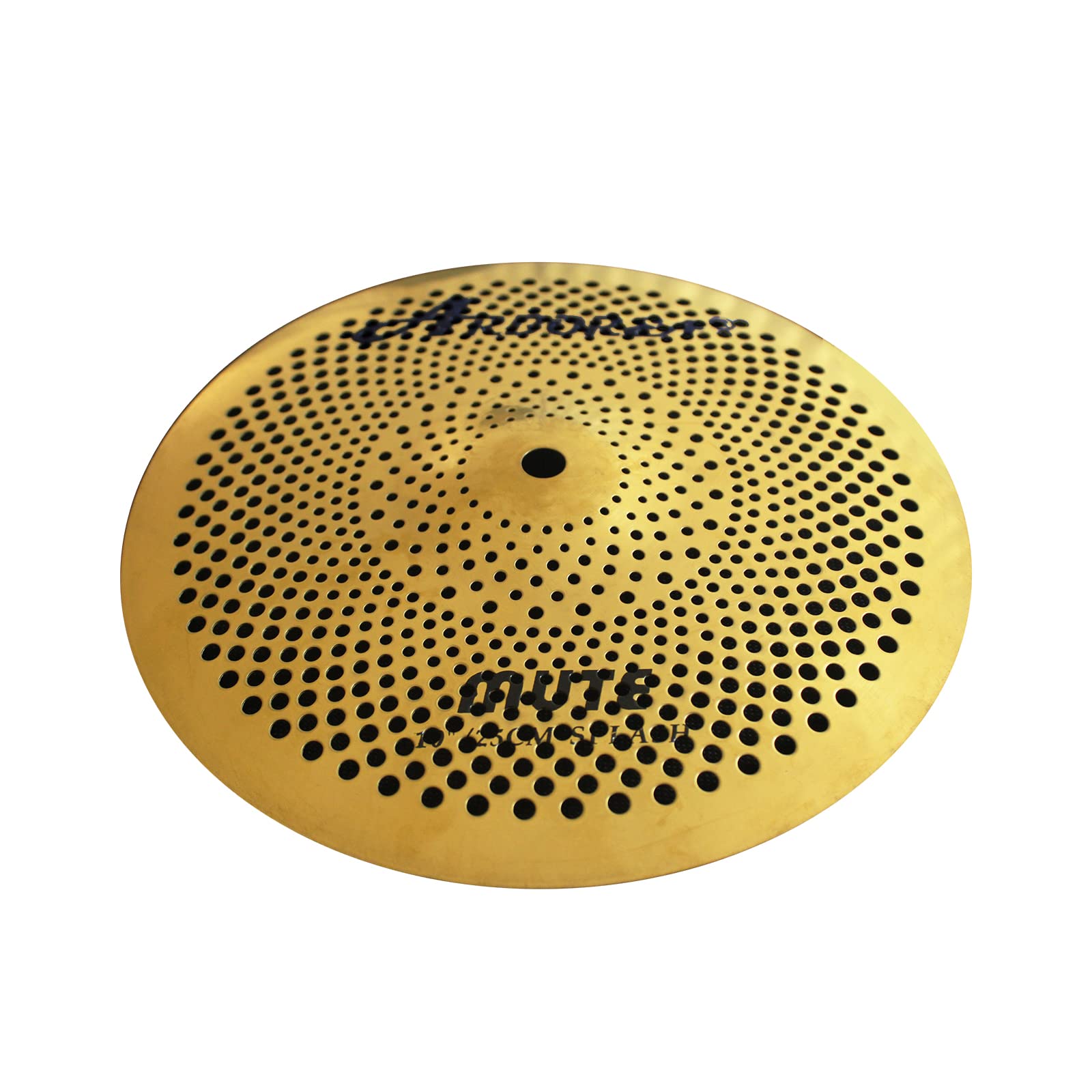 Arborea Low Volume Crash Cymbal 16 Inches Practice Silent Cymbal Golden Quiet Crash Drum Cymbal For Drum Set