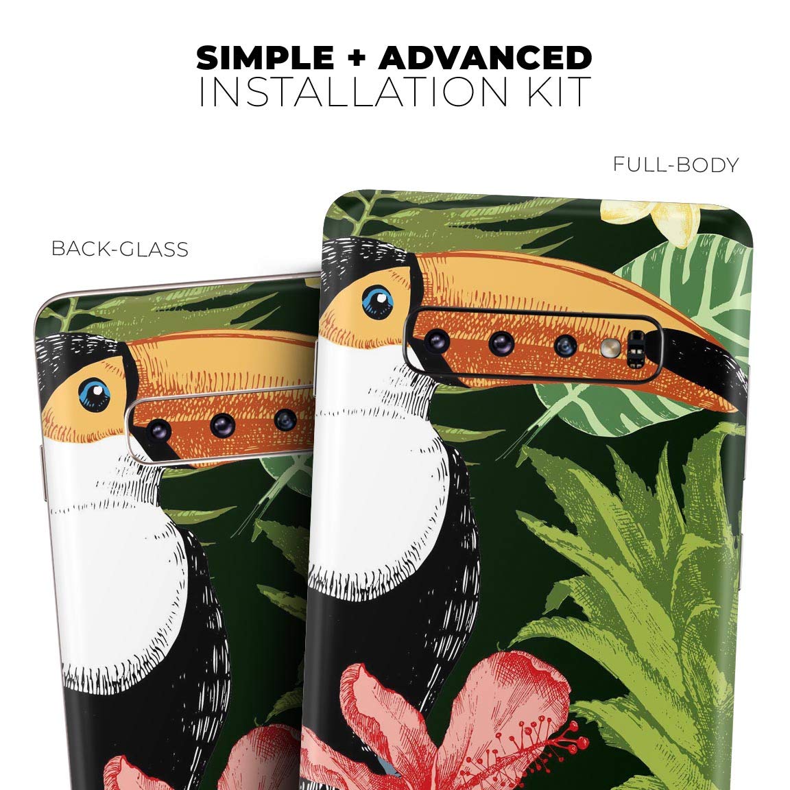 DesignSkinz Tropical Summer Forrest Protective Vinyl Decal Wrap Skin Cover Compatible with The Samsung Galaxy S20 (Screen Trim & Back Glass Skin)