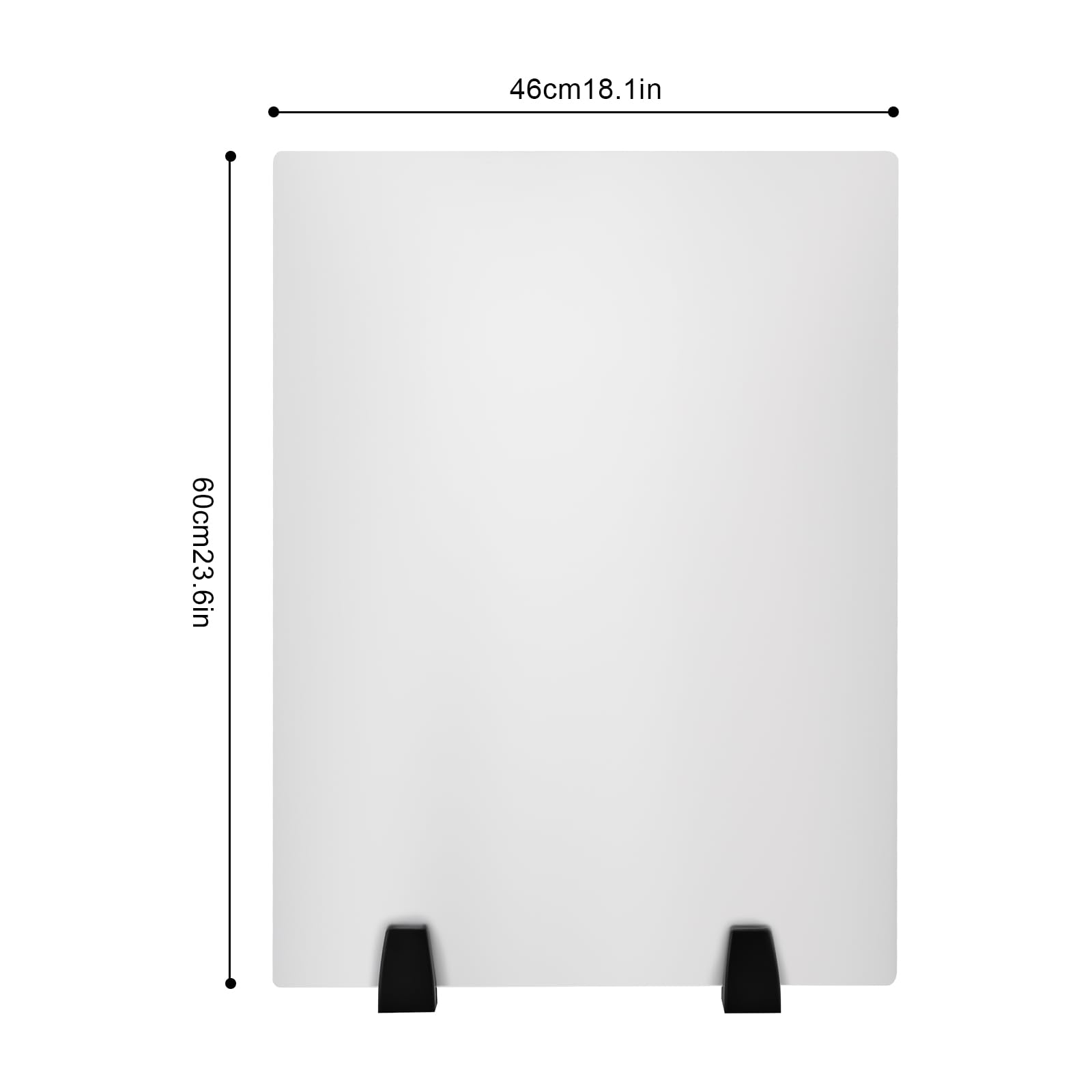 2 Pack Desk Privacy Panels,Modern Dual Frosted Plexiglass 24 x 18 inch Clamp-on Desk Privacy Panels,Acrylic Cubicle Desk Dividers,Office Partitions (24 in x 18 in)