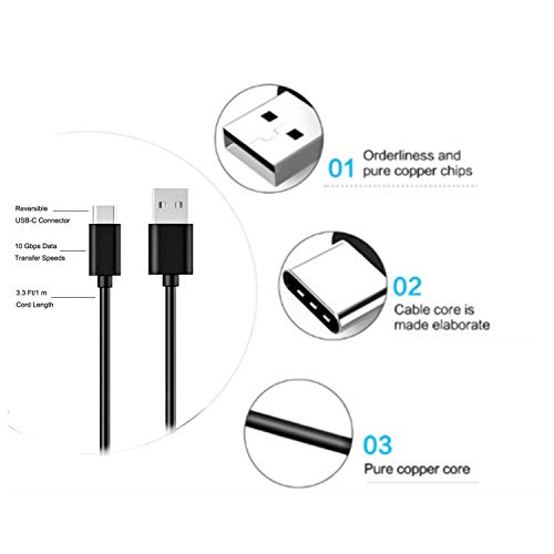 USB C Cable for Beats Flex, Fit Pro, Sony, JBL, Jabra, Bose Sport QuietComfort Earbuds, SleepBuds 2, QuietComfort 45,iPad Pro 12.9/11 2018 Galaxy Ultra S20+S10 S9 Note 10 Tab S4 Charger Charging Cord