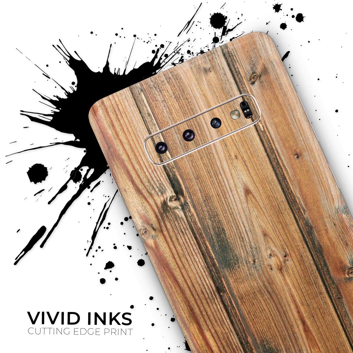 DesignSkinz Vertical Raw Aged Wood Planks Protective Vinyl Decal Wrap Skin Cover Compatible with The Samsung Galaxy S20 (Screen Trim & Back Glass Skin)