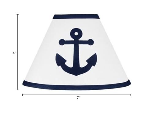Anchors Away Nautical Navy Blue and White Baby and Childrens Lamp Shade