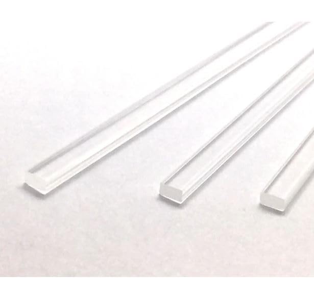25pcs 6" x 4mm Flat Clear Sticks for Cake Toppers Cake pops or Lollipops - Acrylic Plexiglass Sticks Transparent Clear, Strong and not Bendy with Length of 4“,6“ or 8“ (25, 6in)