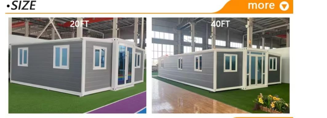 40 ft Mobile Home, Expandable Container House, 3 Bedrooms, One Living Room, One Kitchen, One Bathroom, 12KW Power Consumption Custom Design Container Mobile House Extendable Container House