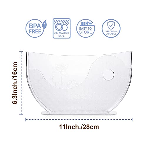 BANU Rice Paper Water Bowl with Side Pocker Holder for Rice Paper Wrappers for Spring Rolls, Summer Rolls. Spring Roll Maker, Banh trang holder (1)