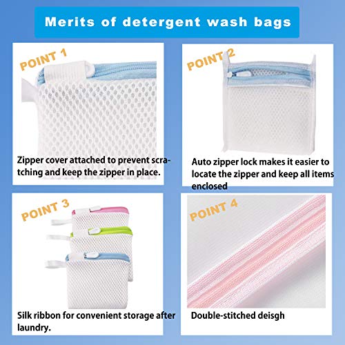 Large Laundry Bags, Tomoda 36” x 44” Extra Large Mesh Laundry Bags with 3 Small Laundry Bags for Washing Machine, Heavy Duty Zipper Wash Bags for Quilts/Sheets/Winter Coats