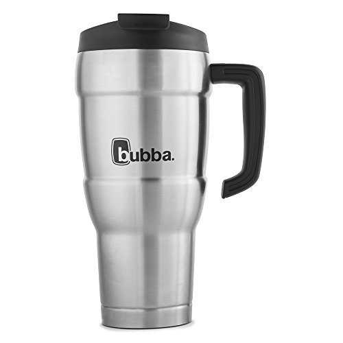 Bubba Hero XL Vacuum-Insulated Stainless Steel Travel Mug, Large Travel Mug with Leak-Proof Lid & Sturdy Handle, Keeps Drinks Cold up to 21 Hours or Hot up to 7 Hours, 30oz Stainless Steel