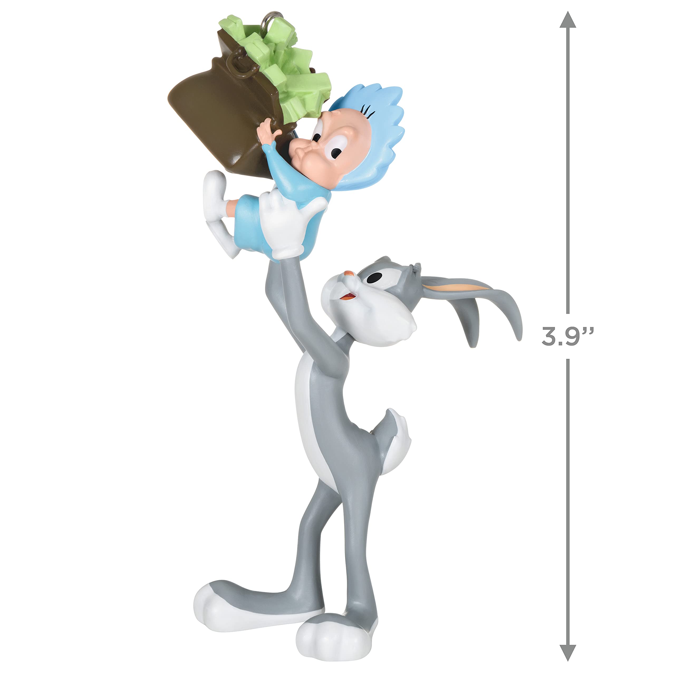 Hallmark Keepsake Christmas Ornament 2021, Looney Tunes Bugs Bunny and Baby Finster Baby Buggy Bunny