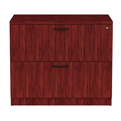 Alera Valencia Series 35-Inch by 22 by 29-1/2-Inch 2-Drawer Lateral File, Mahogany