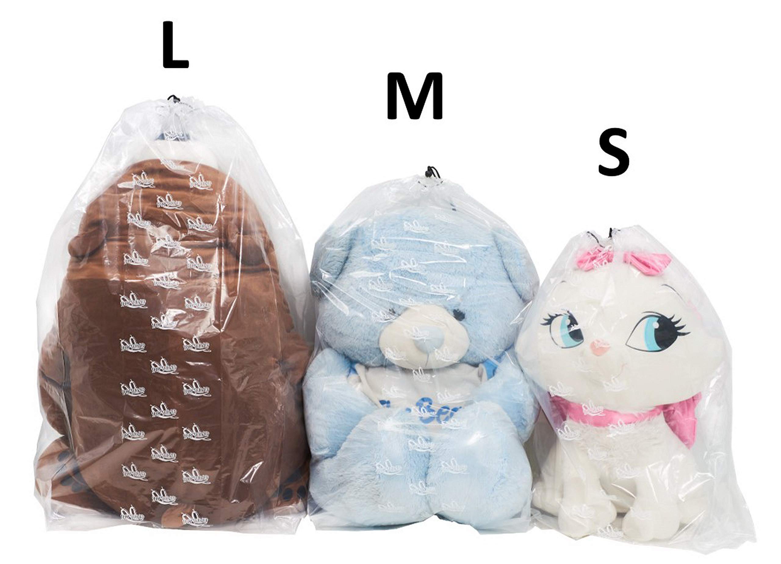 4 pieces of Dust Cover Big Plastic Drawstring Bags Multi-Purpose for Storage and Keeping Luggage, Big Dolls, Blankets, Pillows, Suitcase Good for Household Organizing Reusable (M (79x98 cm))