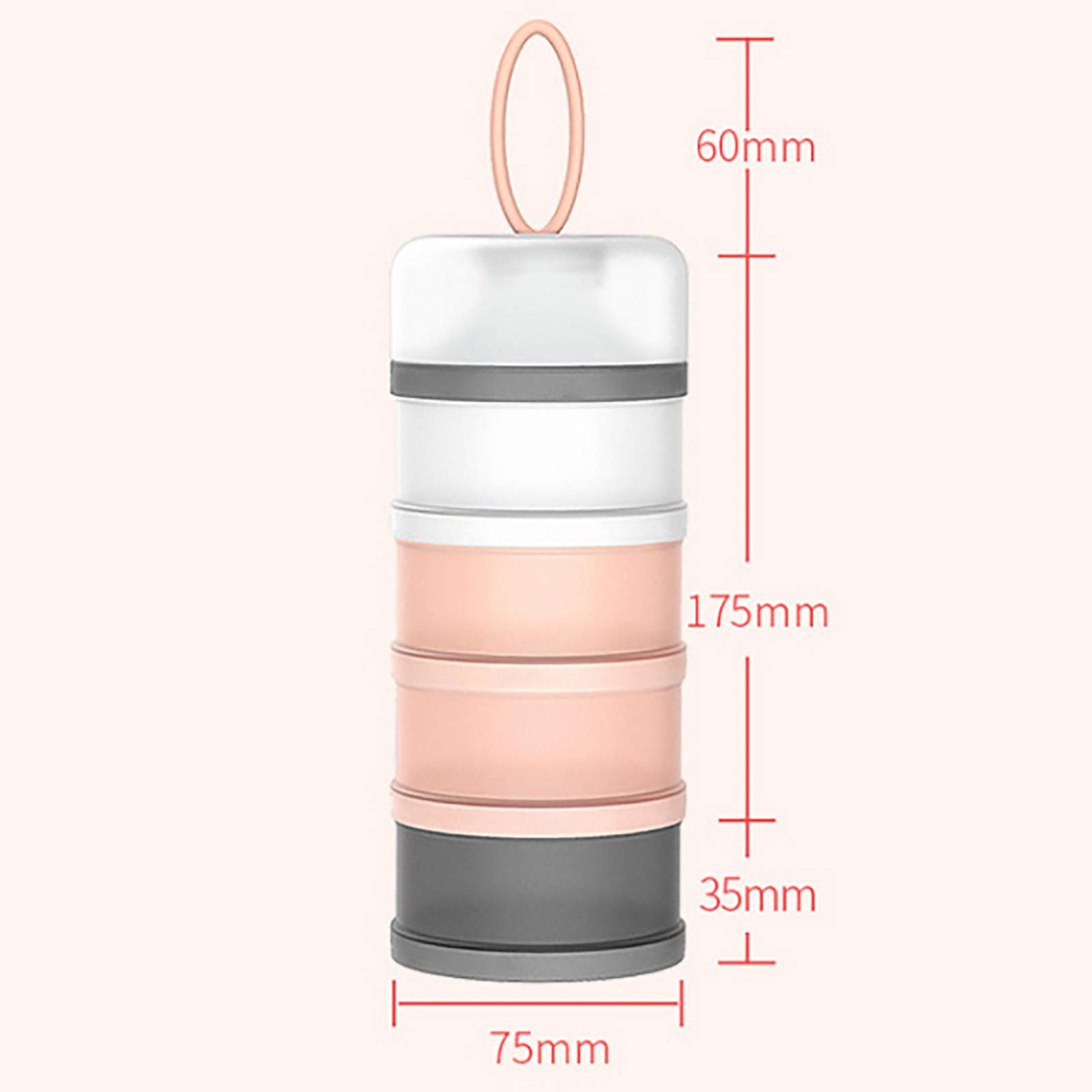 Milk Powder Dispenser Portable 4 Layer Baby Feeding Formula Storage Pot Container