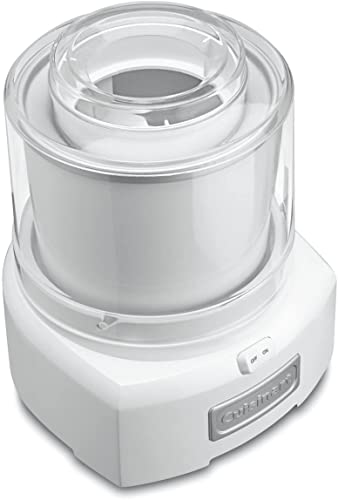 Cuisinart Ice Cream Maker Machine, 1.5 Quart Sorbet, Frozen Yogurt Maker, Double Insulated, White, ICE-21P1 & Chef's Classic 9-Inch Nonstick Bakeware Deep-Dish Pie Pan