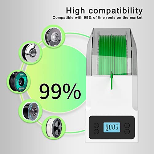 3D Printer Filament Dryer, Wear Resistance Anti Scalding Real Time Monitoring Filament Dryer 100β240V Safe for Consumables(US Plug)