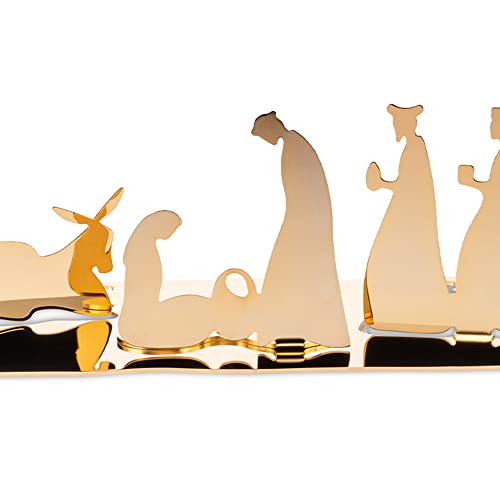 Alessi BM09 GD Bark Crib Christmas Crib in 18/10 Stainless Steel, Gold Plated.