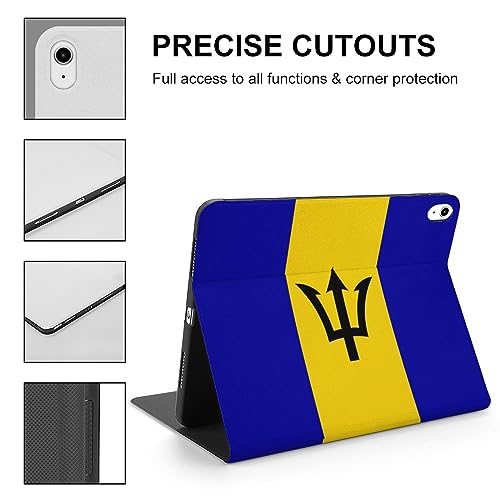 Barbados Flag Fashion Case for IPAD 2020 AIR 4 (10.9in), Pen Slot Protective Cover for IPAD 2020 AIR 4 (10.9in), Convenient Magnetic Stand