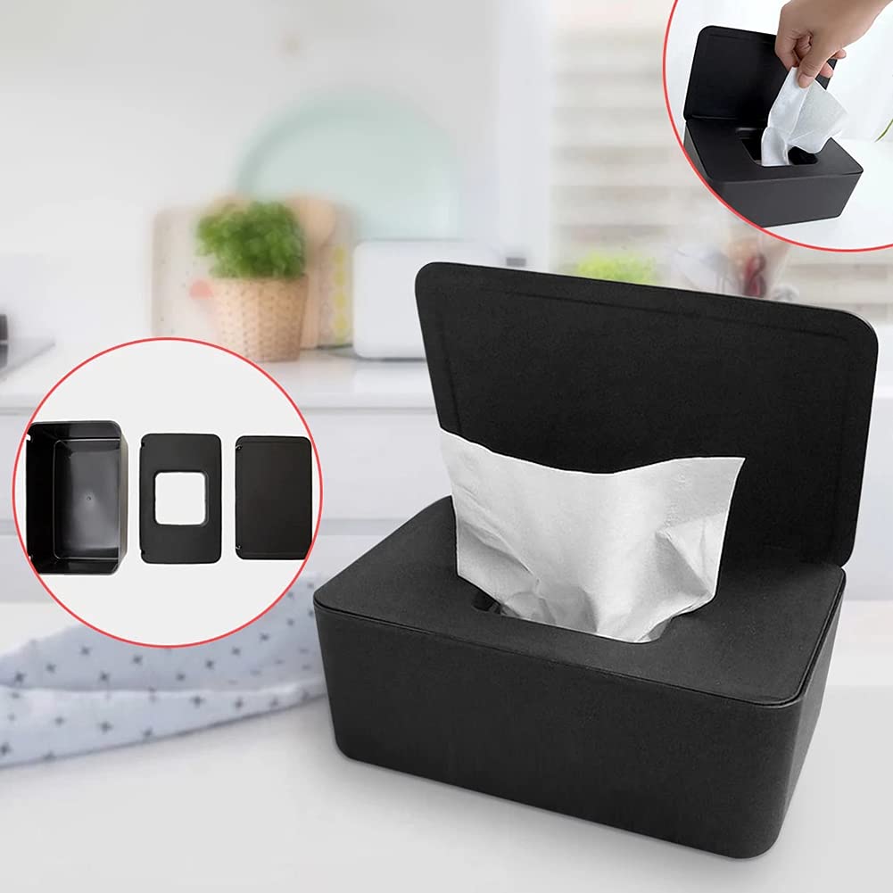 Moscare Baby Wipes Dispenser Pouch and Reusable Baby Wipe Holder Box for Baby Home Kitchen Office Travel