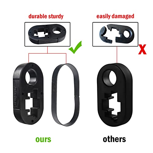 3mirrors Handle Keeper for Hi-Lift Jack Lifter, Built-in Steel Plate Super Durable Sun-Resistant Rubber Handle Bar Protector Jack Handle Holder Upgrade