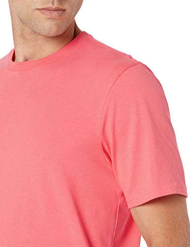 Amazon Essentials Men's Regular-Fit Short-Sleeve Crewneck T-Shirt, Pack of 2, Coral Pink/Dark Navy, X-Large