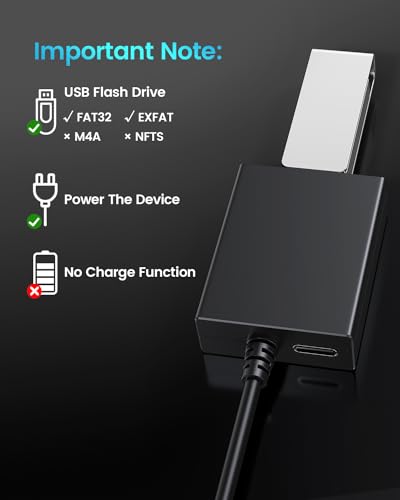 ANDTOBO USB to Aux Audio Adapter, 3.5mm Male to USB Female for Playing Music with USB Drive in Your Car