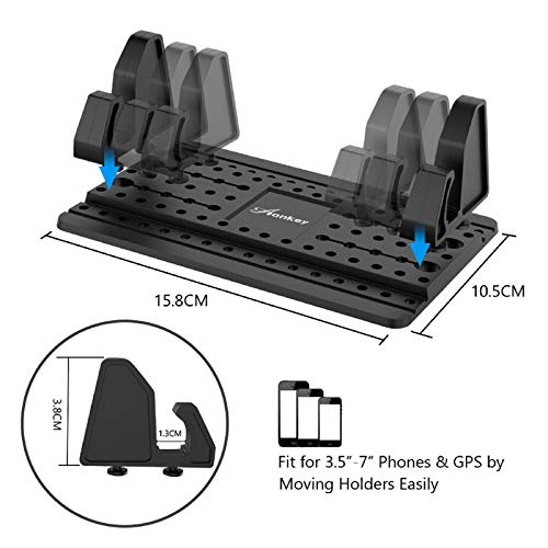 Cell Phone Holder for Car, AONKEY Dashboard Car Pad Mat Vehicle GPS Mount Universal Fit All Smartphones, Compatible iPhone Xs/XS Max XR X 6S 7/8 Plus, Galaxy Note 9/8 S8/S9/S10 Plus J7 J3, Pixel 3 XL