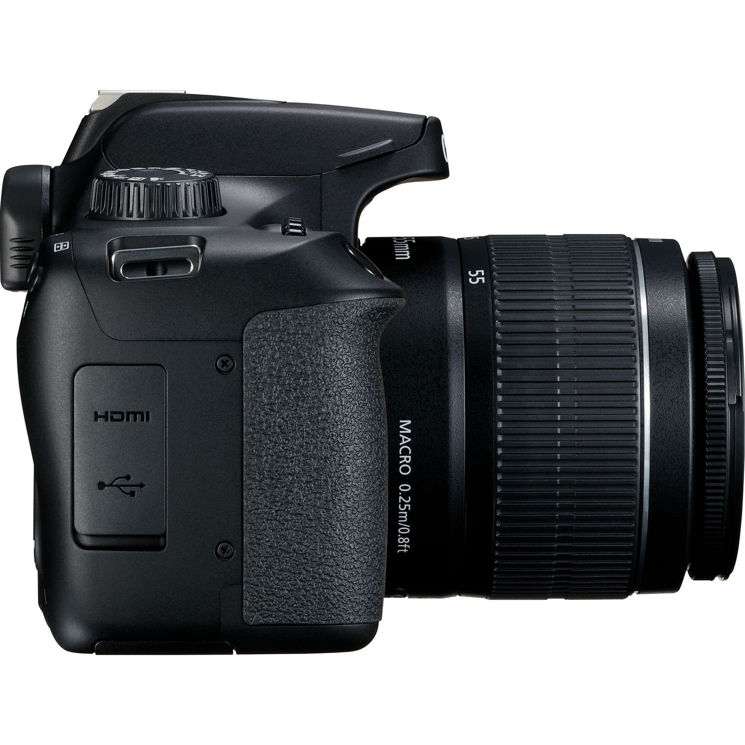 Canon EOS 4000D DSLR Camera with EF-S 18-55mm III Lens & EF 75-300mm III Lens Basic Bundle - Includes: Extended Life LPE10 Replacement Battery (1600mAh) & 2X Universal Lens Cap Keeper