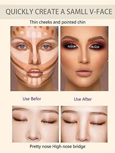 MIRORA Contour Stick, Concealer Contour, Shading Highlighter Stick for Makeup, 2 in 1 effect Face Cosmetics (2 Colors, Lvory, Dark Brown)