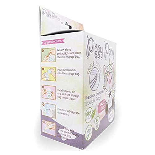 60 Triple Zipper Reusable Resealable 9oz BPA Free Breast Milk Storage Bags