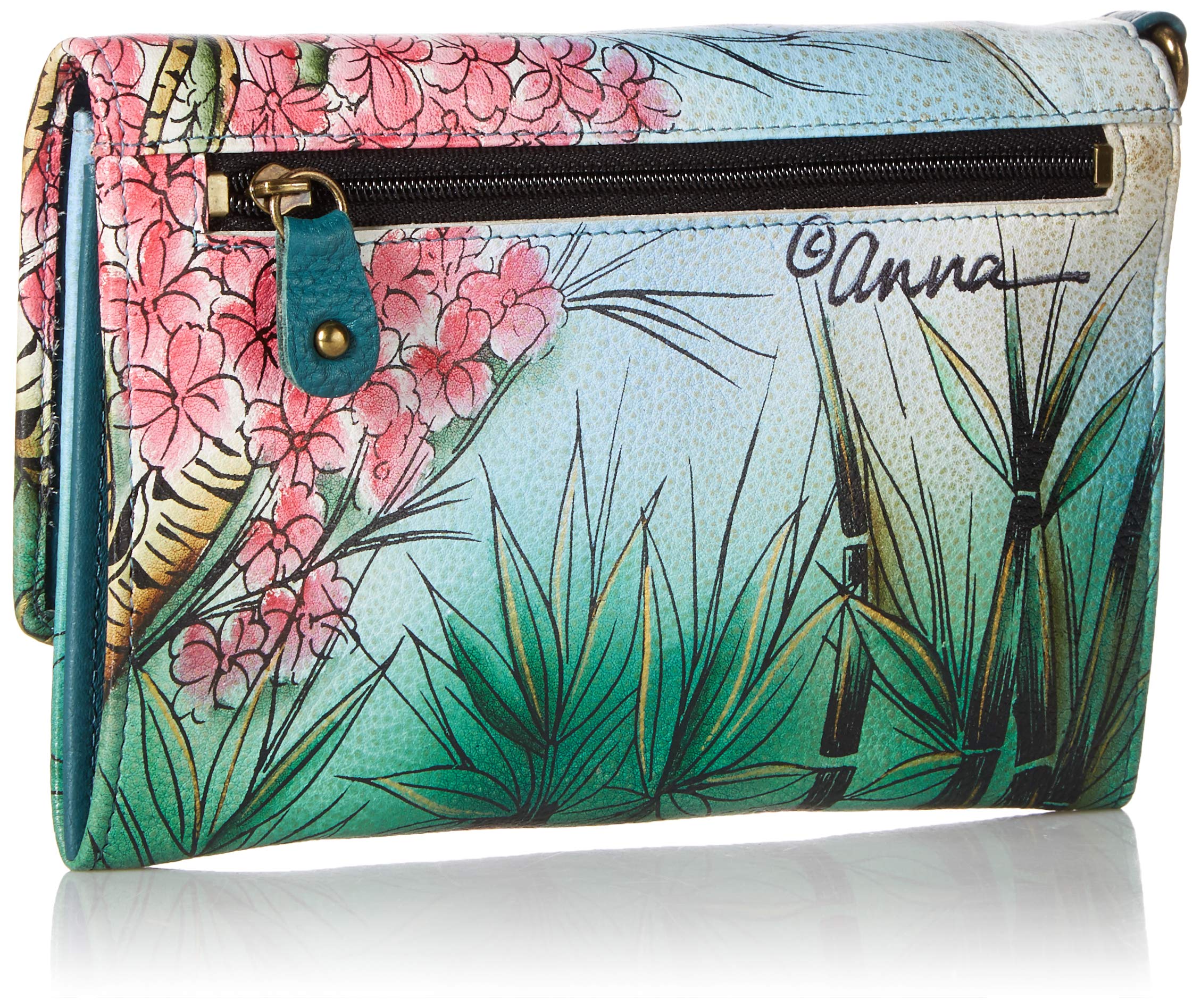 Anna by Anuschka Hand Painted Women’s Genuine Leather - Vintage Wristlet Clutch - Lovable Pandas