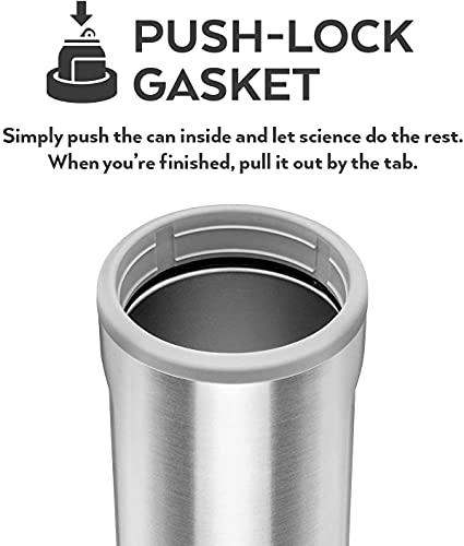 BrüMate Hopsulator Juggernaut Can Cooler Insulated for 24oz  / 25oz Cans | Can Coozie Insulated Stainless Steel Drink Holder for Beer, Tea, and Energy Drinks (Matte Gray)
