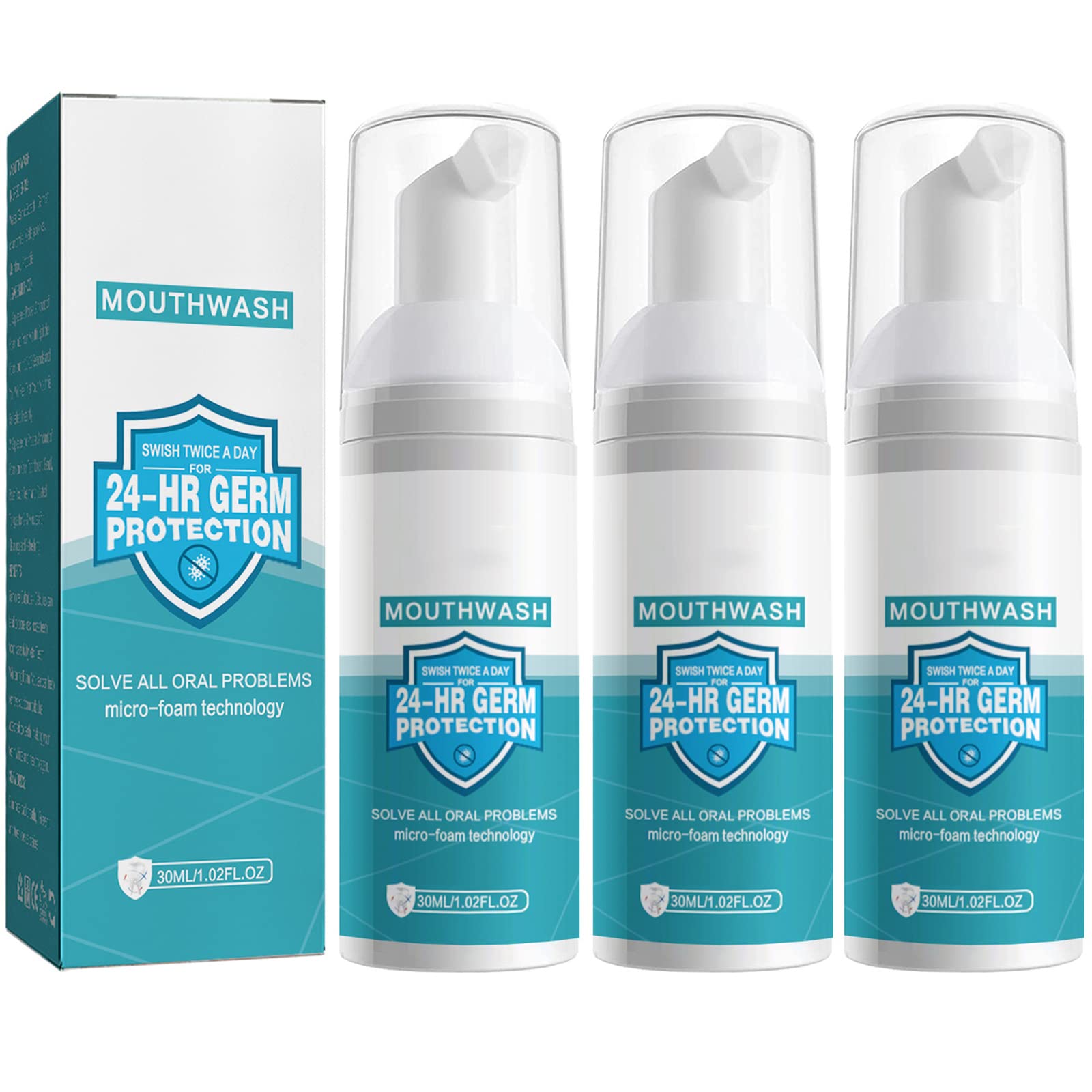 3PCS Mouthwash Whitening Toothpaste Foam, Teeth Whitening, Eliminating Bad Breath