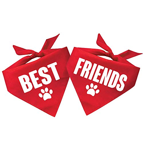 Best Friends Dog Bandana for Dogs Contains 2 (Assorted Colors)